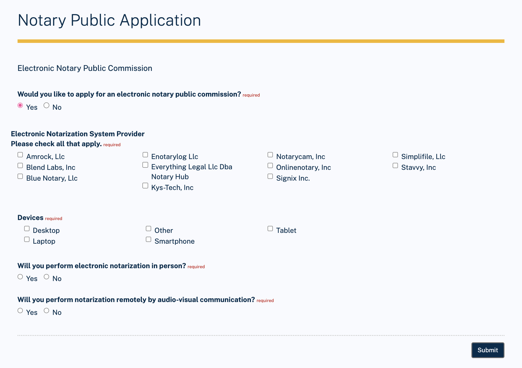 Online Application Instructions