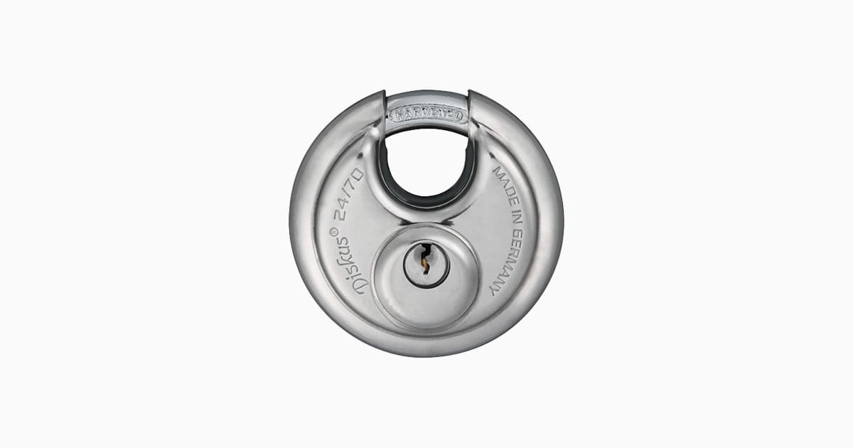 Round padlock for shipping containers