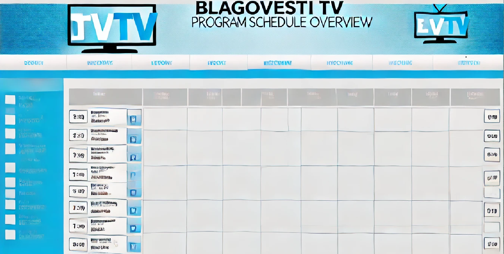 Pregled programshe sheme Blagovesti TV
