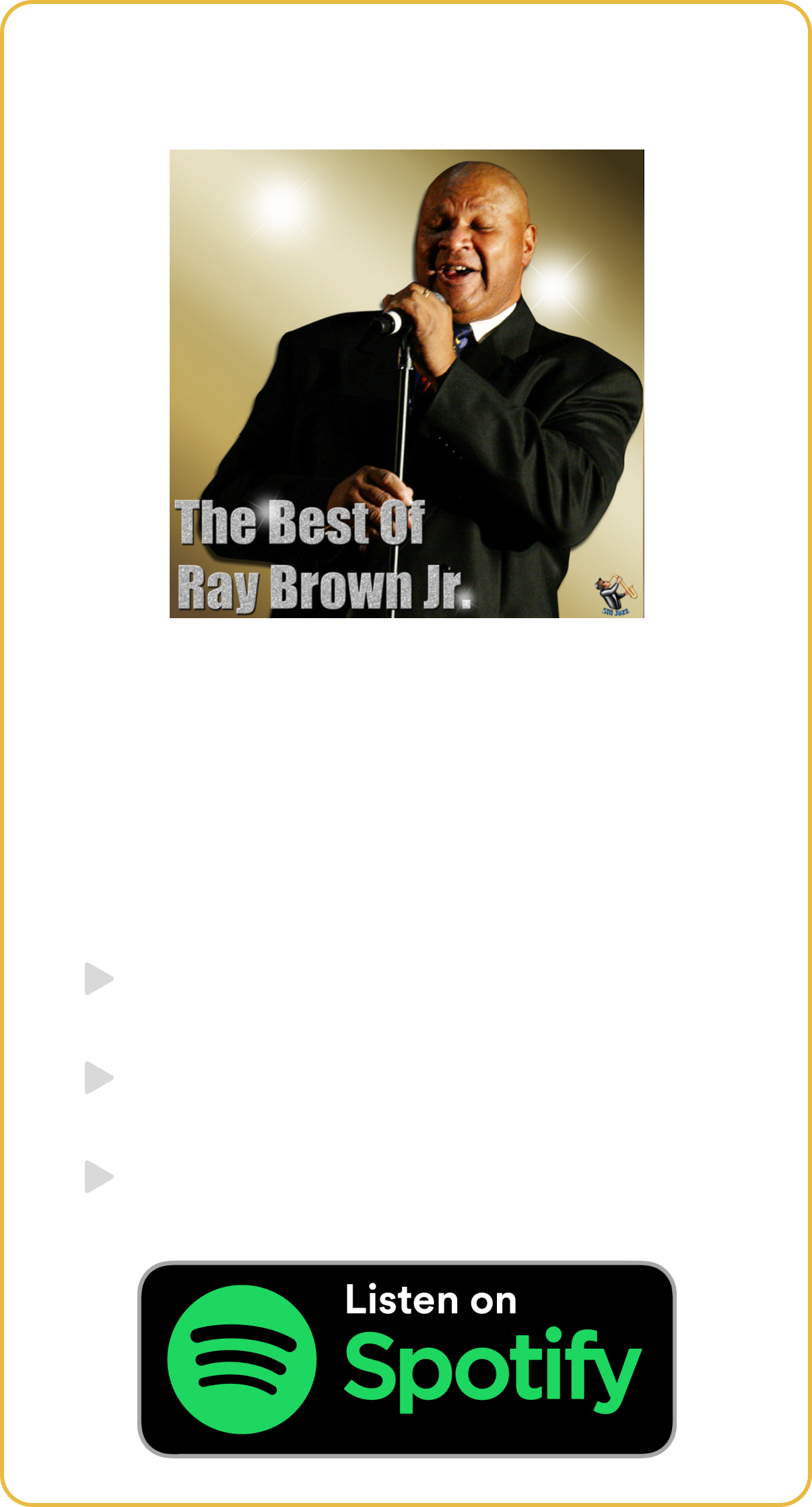 Ray Brown Jr. - a prominent jazz musician and son of Ray Brown and Ella ...