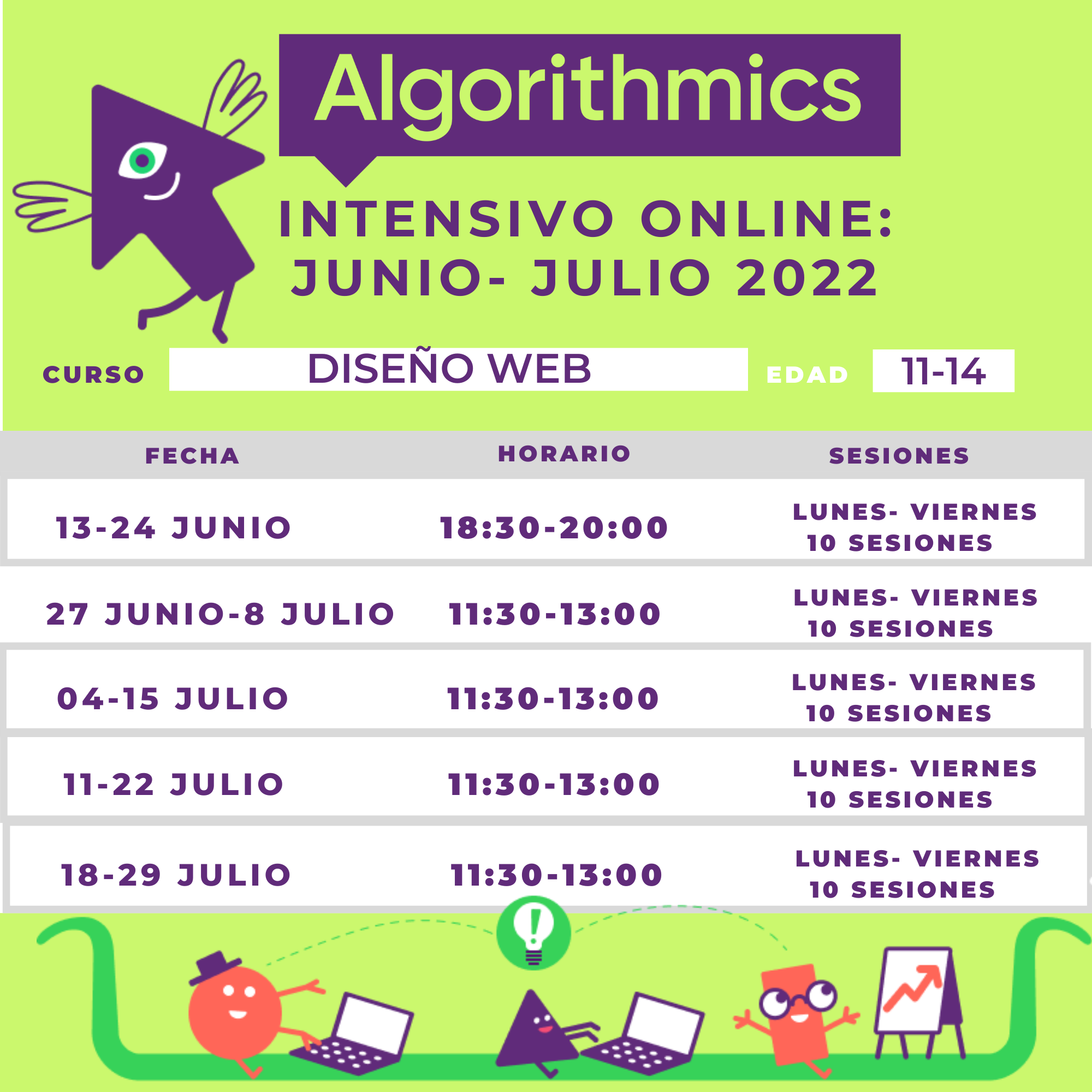 Cursos de Verano - Algorithmics - Escuela de programación