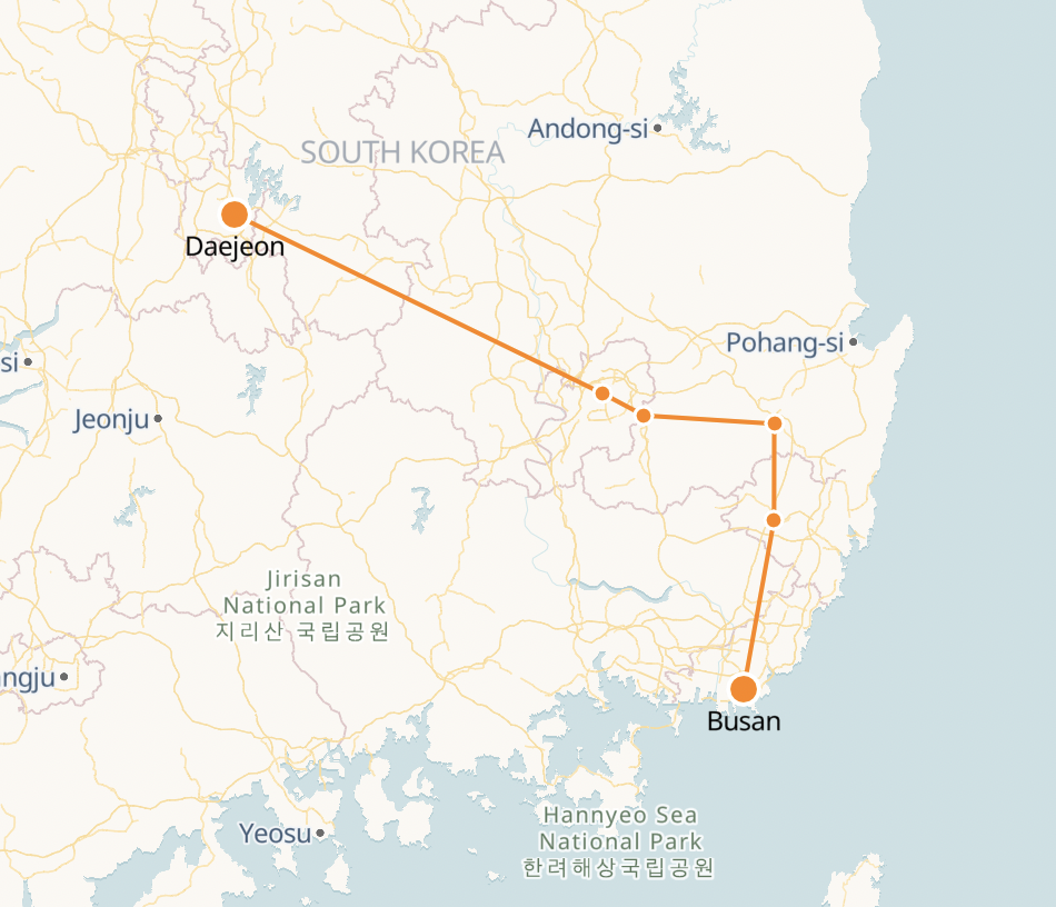 Busan to Daejeon Train - Tickets, Schedule & Map