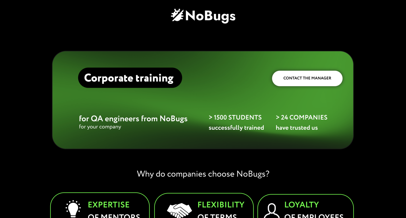Corporate QA Training from NoBugs