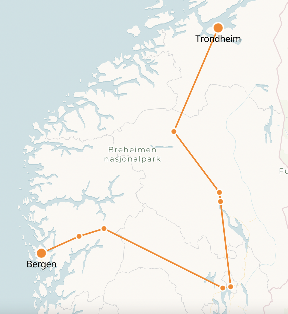 Bergen to Trondheim Train | Timetable & Tickets