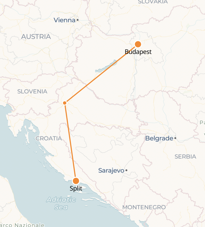 Budapest to Split Train: Timetable, Rail Map & Tickets