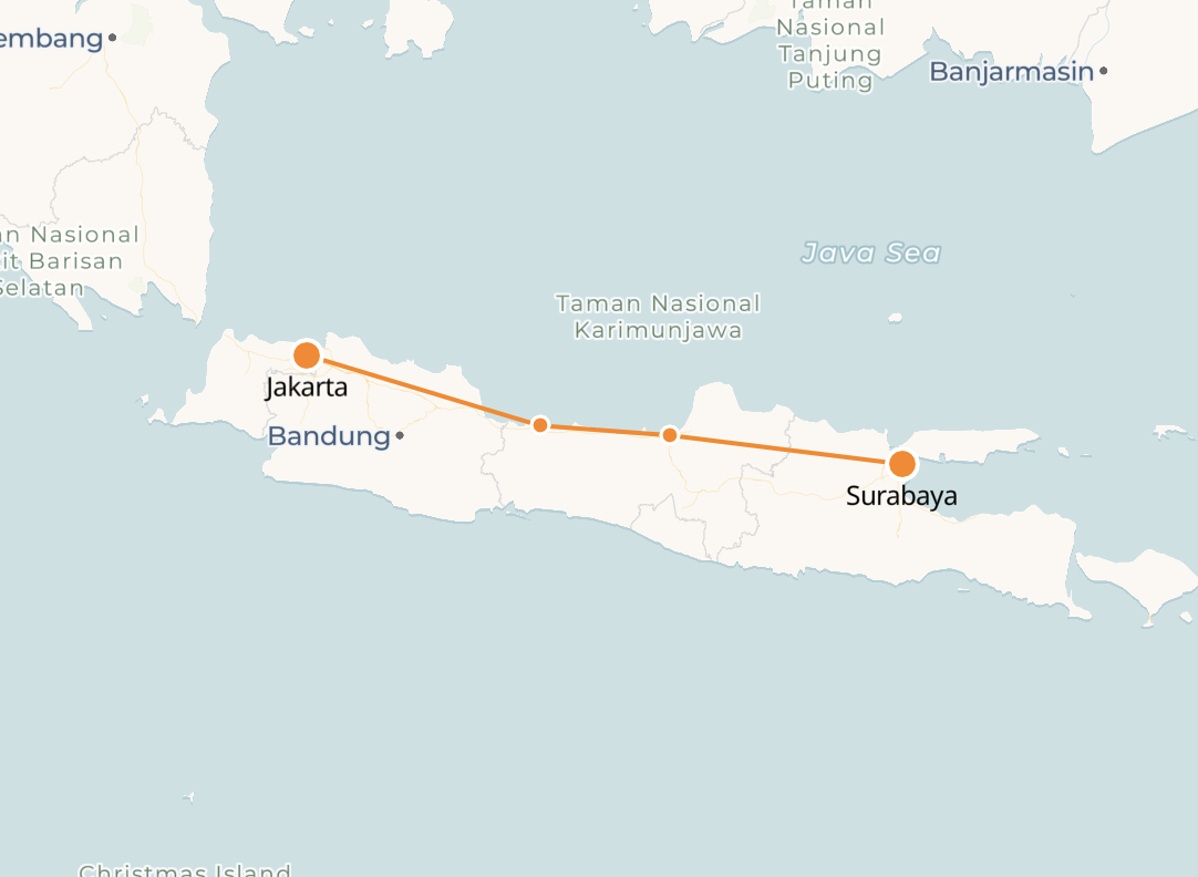Surabaya to Jakarta Train: Schedule, Map & Tickets