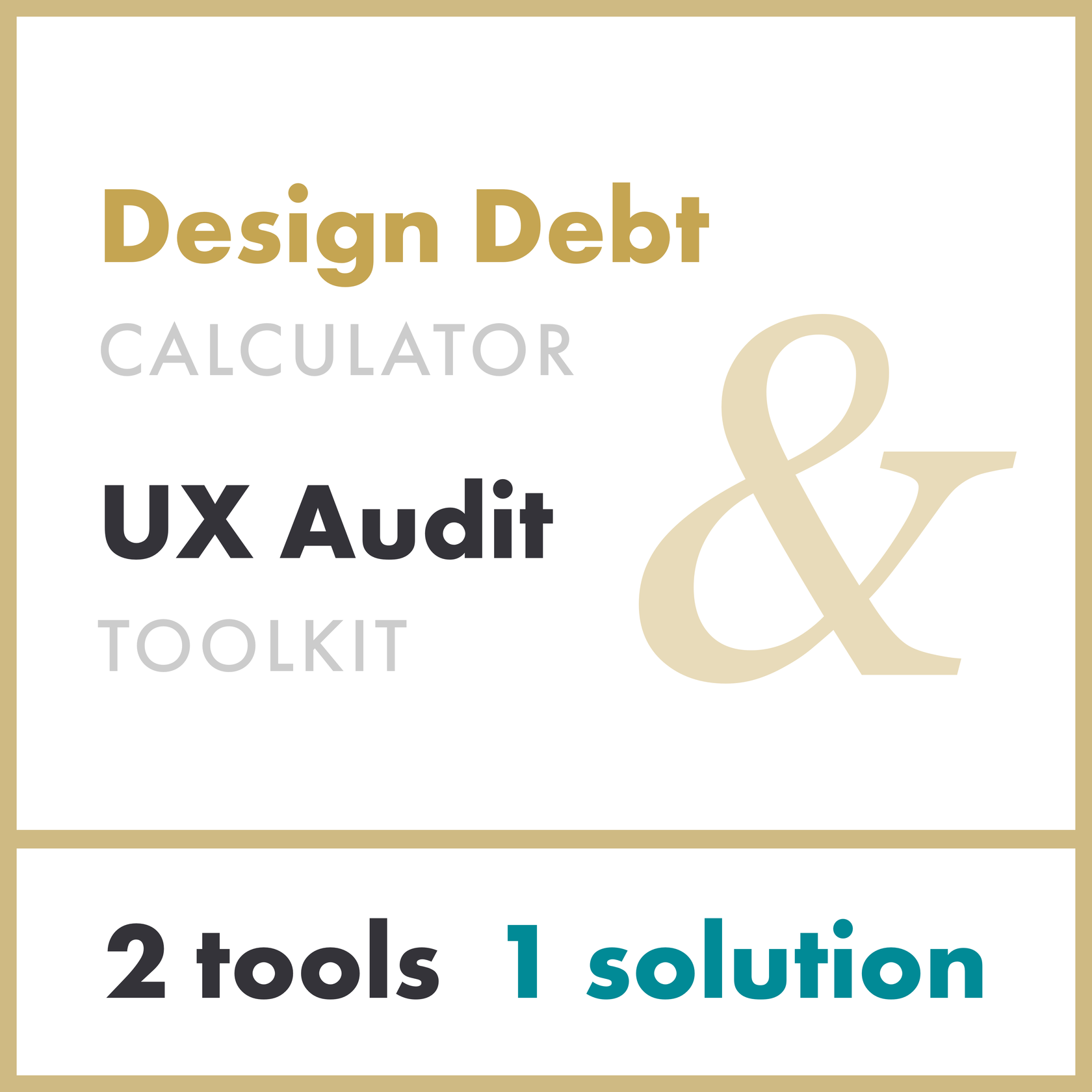 Design Debt + UX Audit Calculator