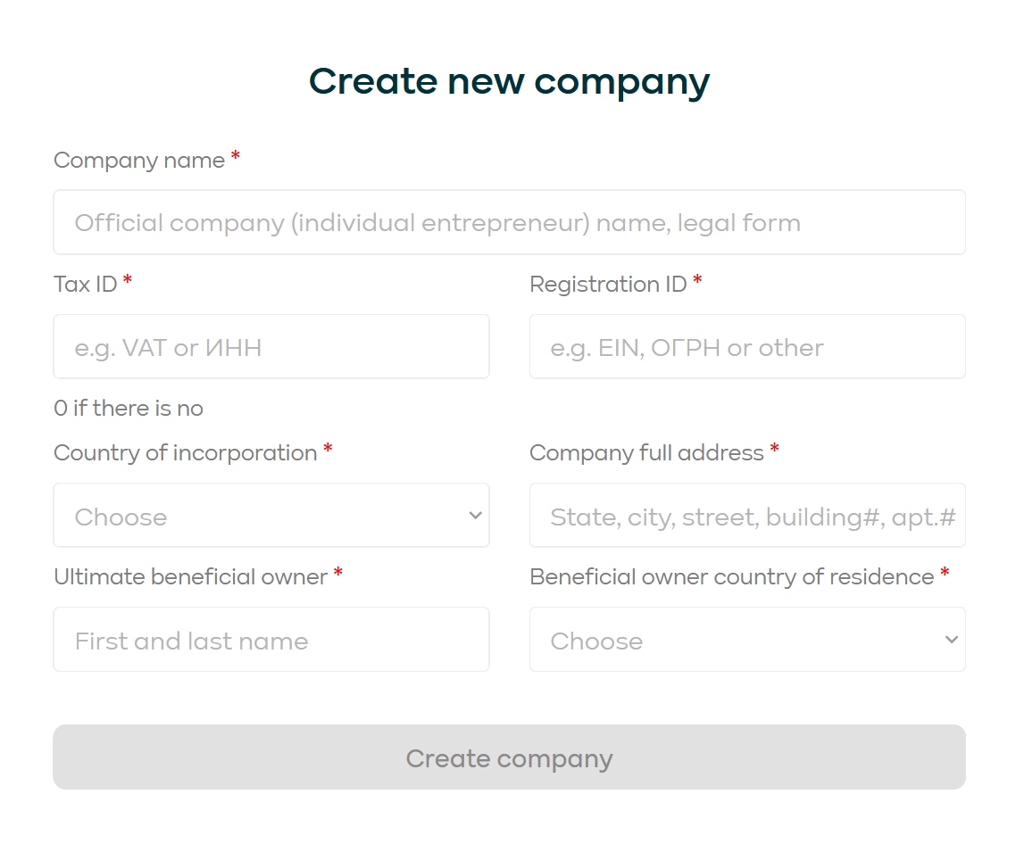 EasyStaff | Creating company profile