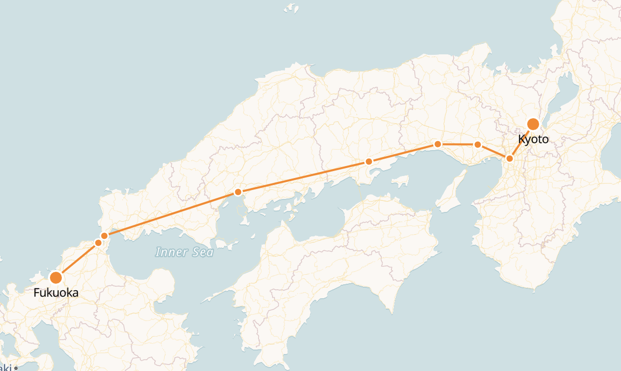 Fukuoka to Kyoto Train: Cost, Schedule & Tickets