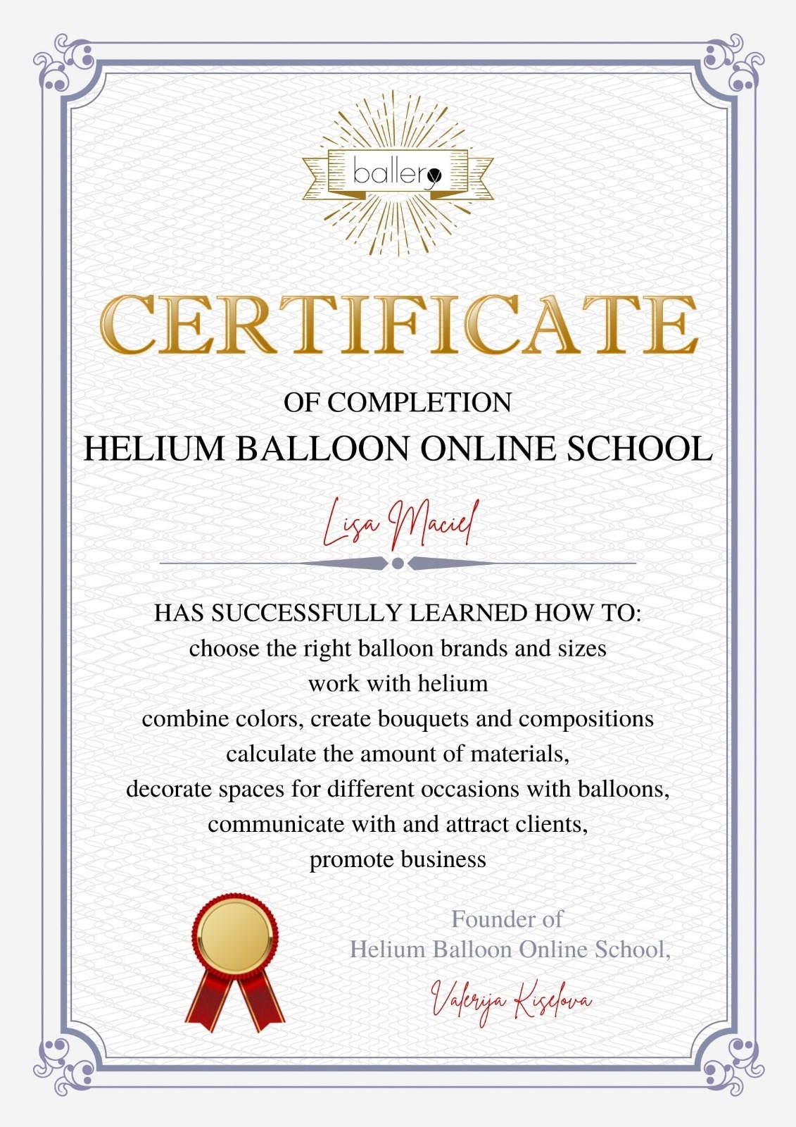 Helium Balloon Online Course