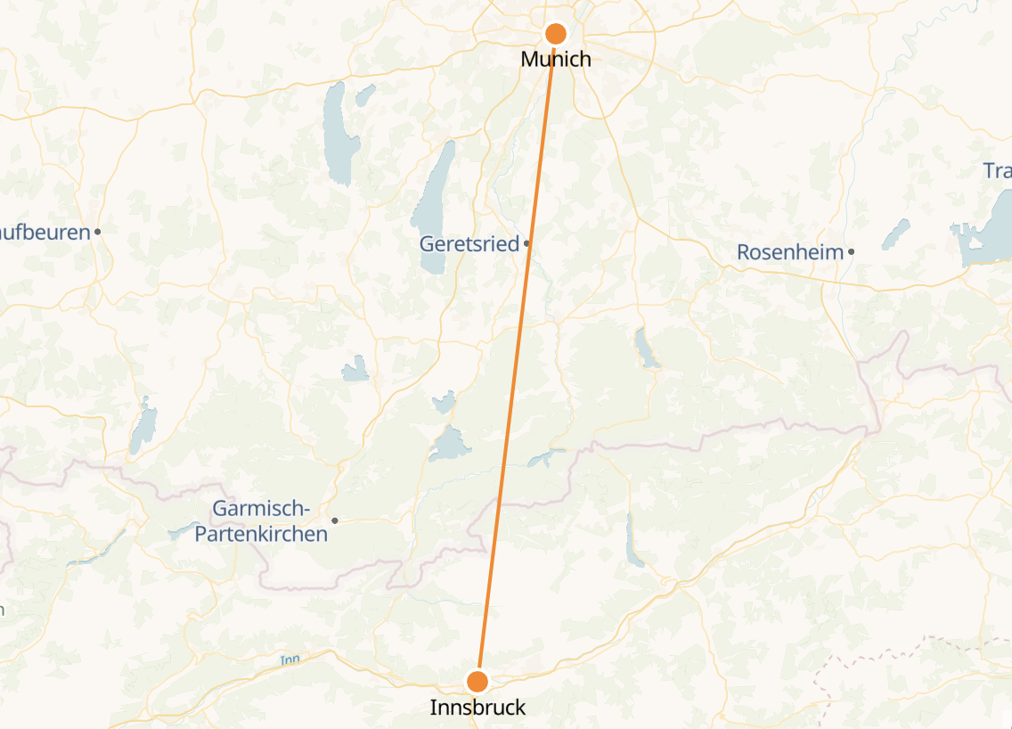 Innsbruck to Munich High-Speed OBB Train Tickets