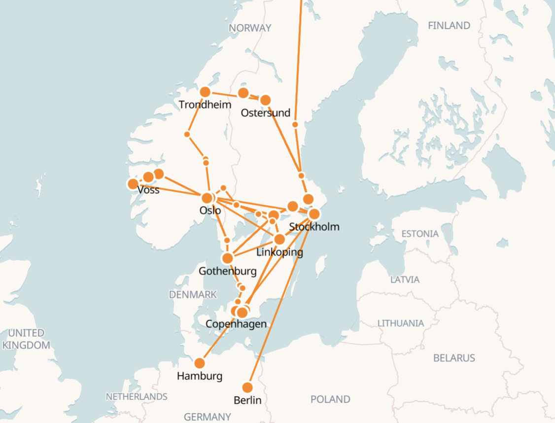 Billets de train à grande vitesse en Suède - Trains Suédois