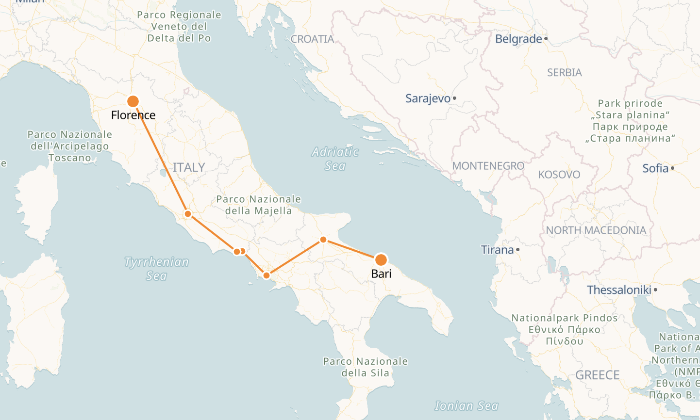 Bari to Florence Train Tickets & Schedule - Italy Railway