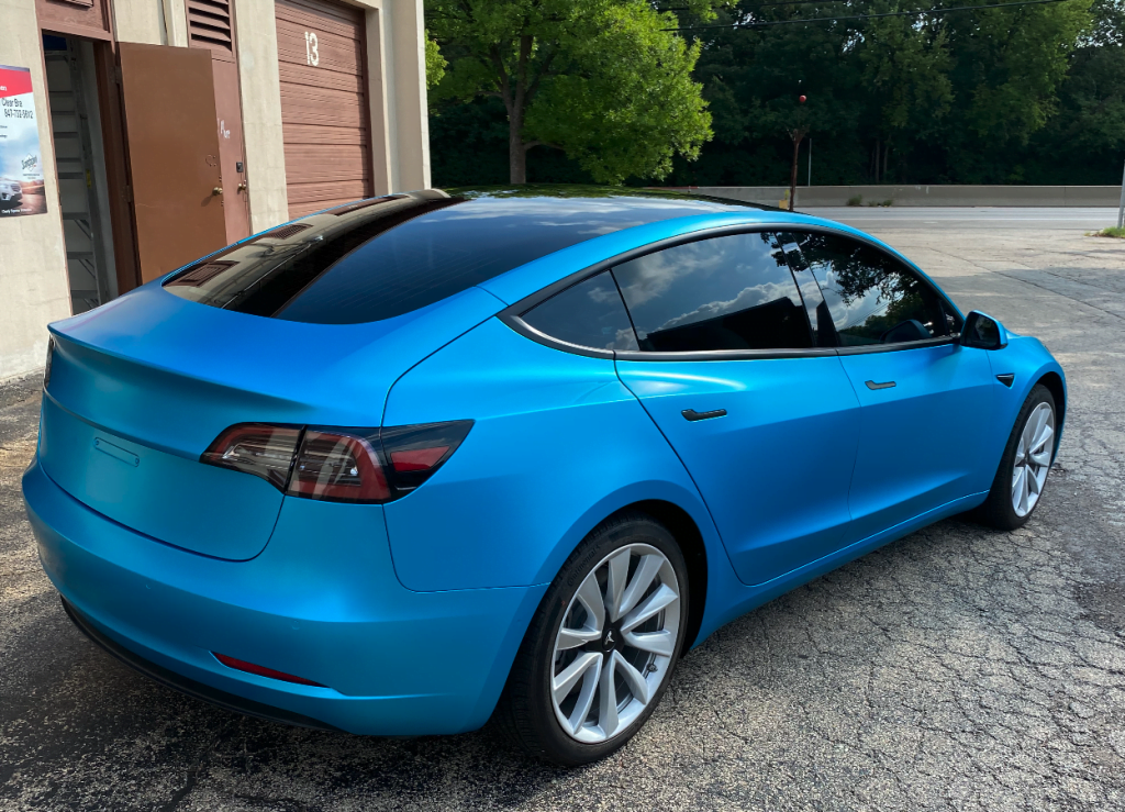 Premium Mobile Tesla Vinyl Wrapping Installation in South Florida