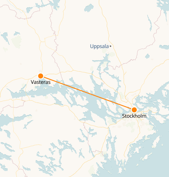 Stockholm to Vasteras Trains & Tickets - Sweden Trains
