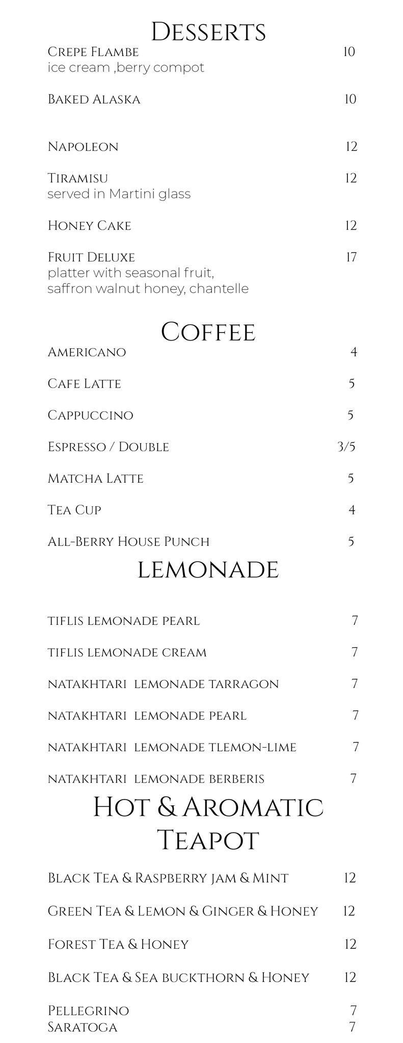 Savor Unique Cocktails & Beverages in Boca Raton | Beluga House Bar Menu