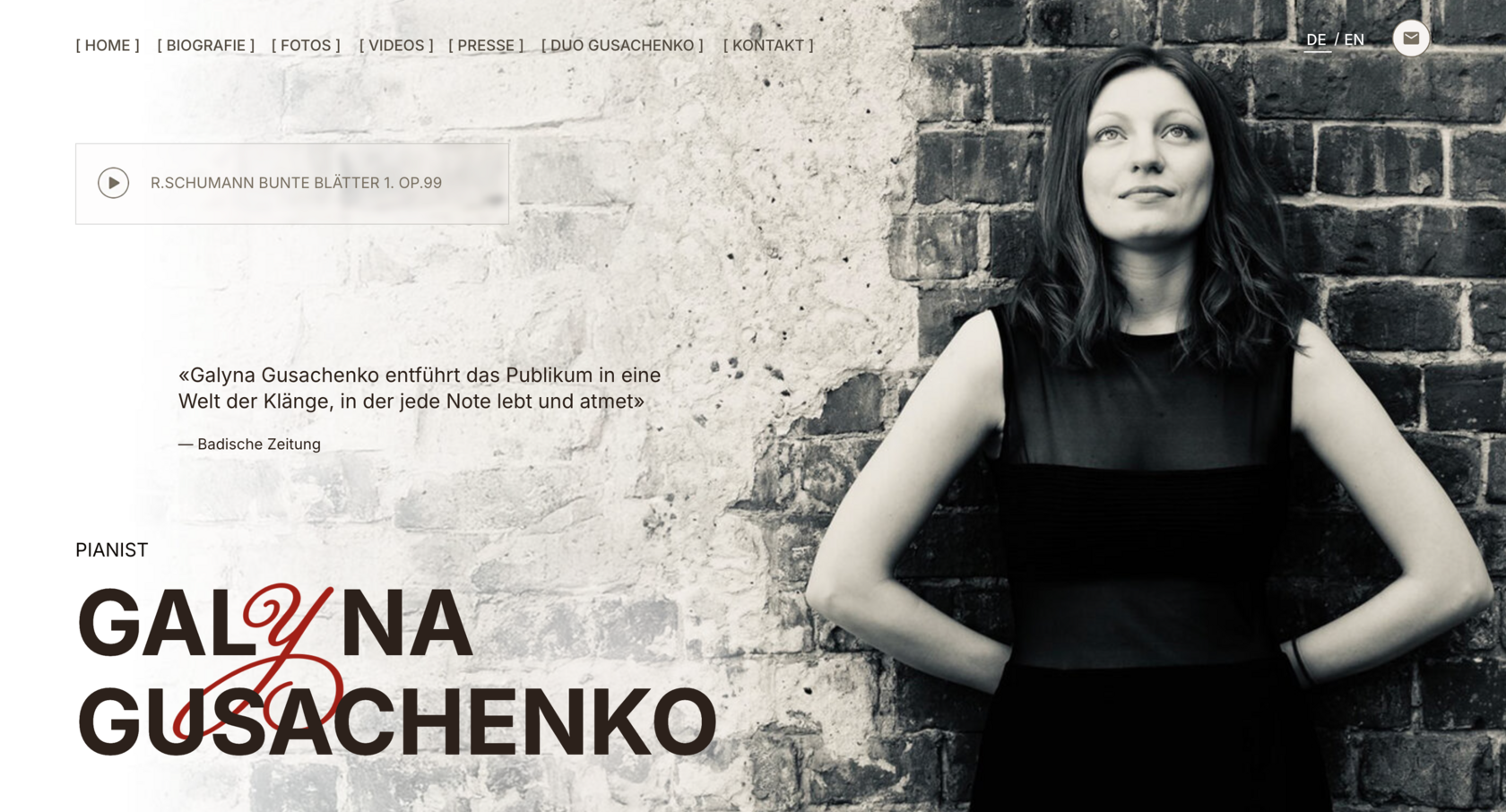 Pianist Galyna Gusachenko