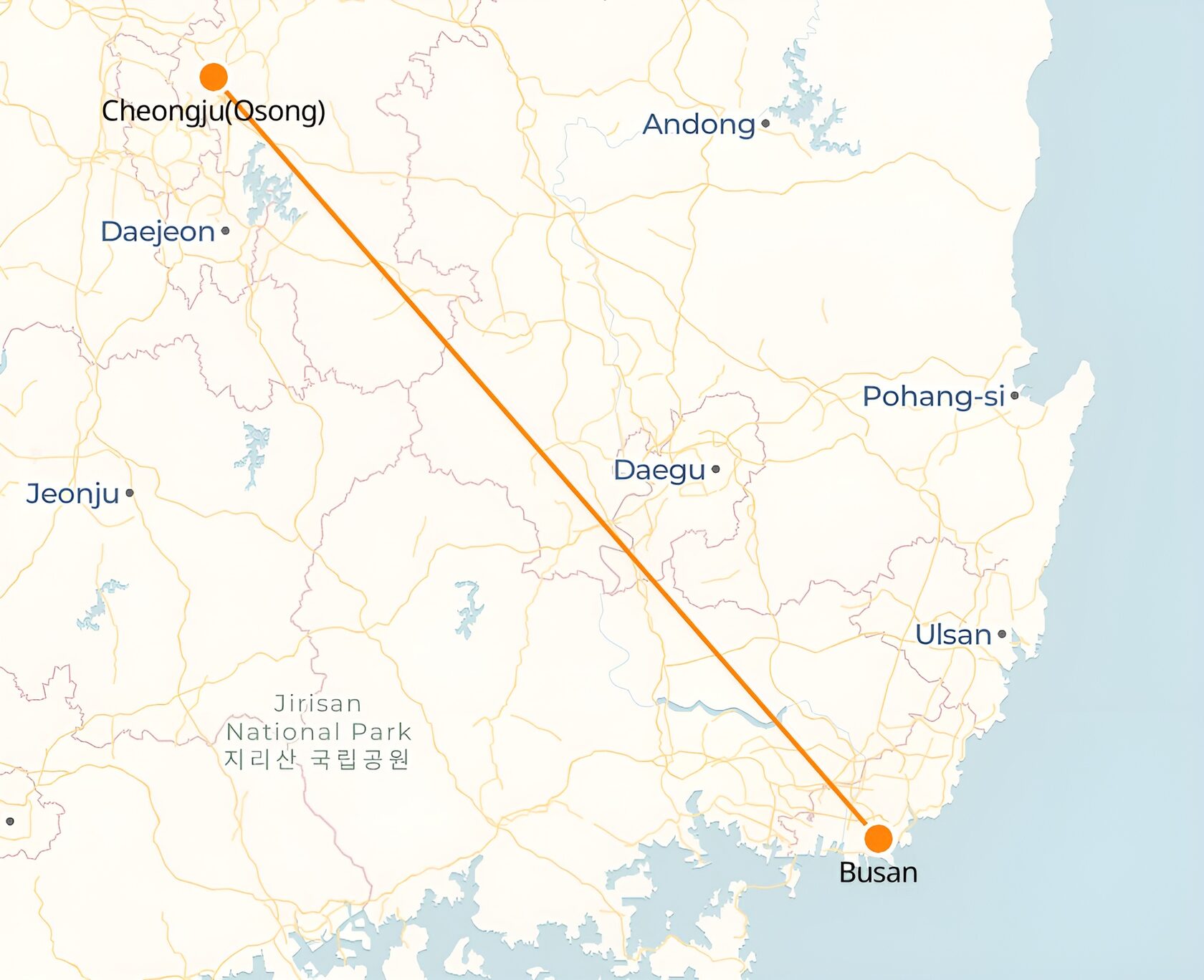 Busan to Cheongju (Osong) Train - Tickets, Schedule & Map