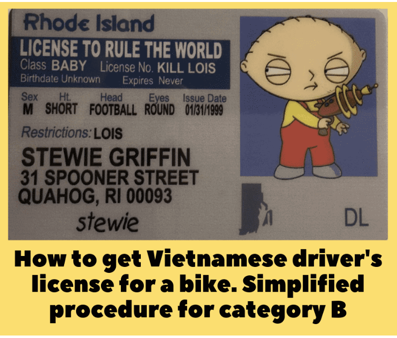 Getting a Vietnamese Driver's License for Riding a Motorbike