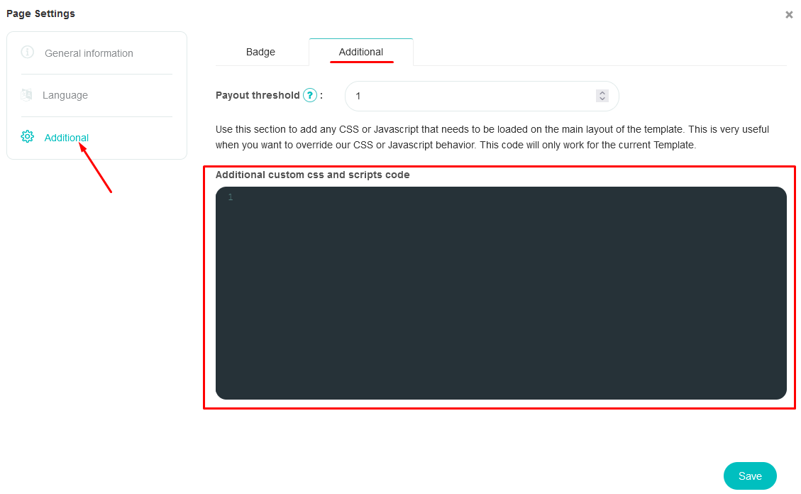 Page Settings | Genius Referrals