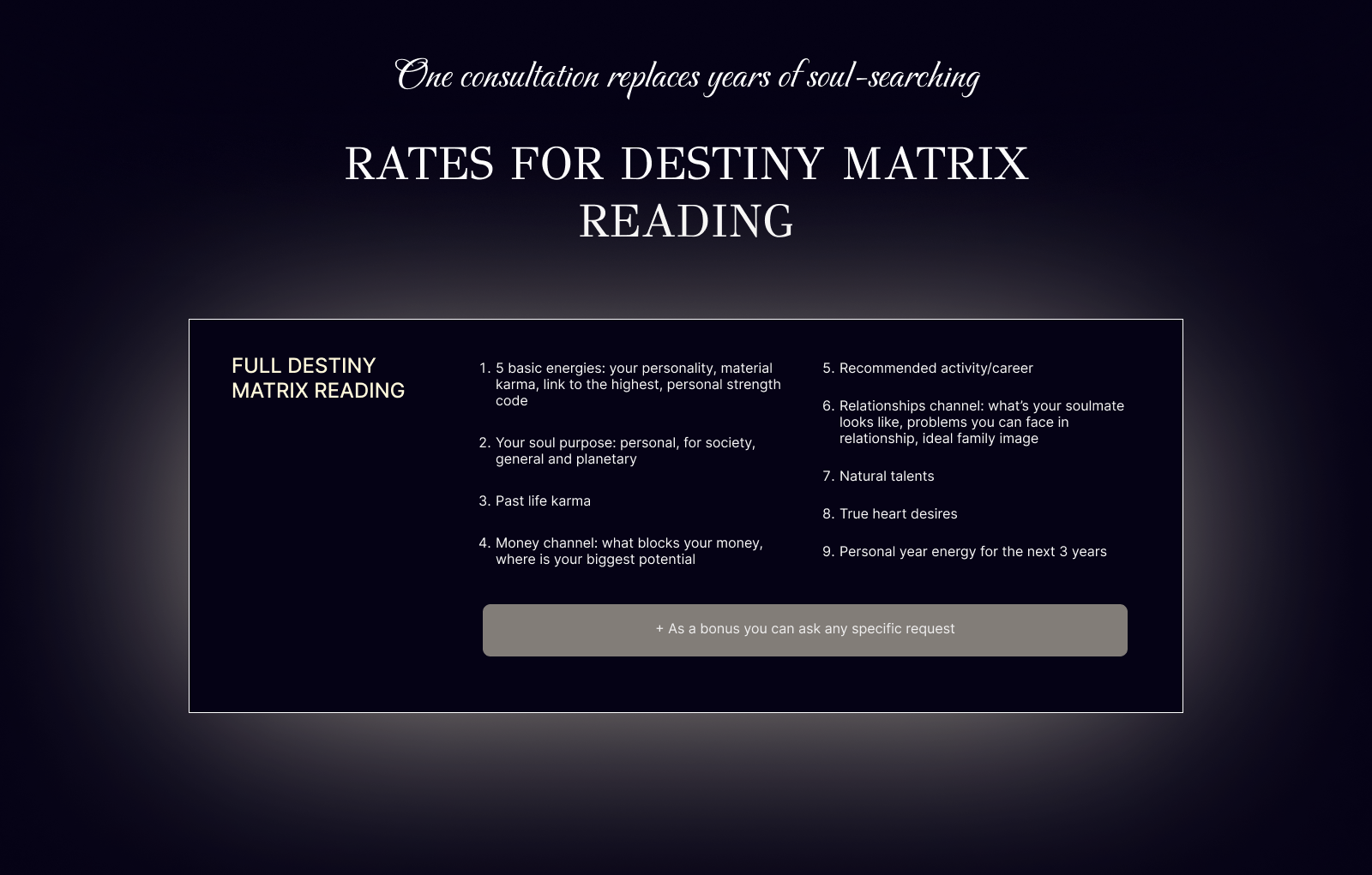 Destiny Matrix