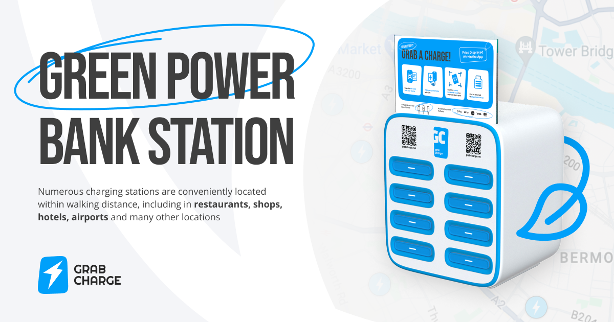 Rent a power bank whenever you need it – Grab Charge NOW!