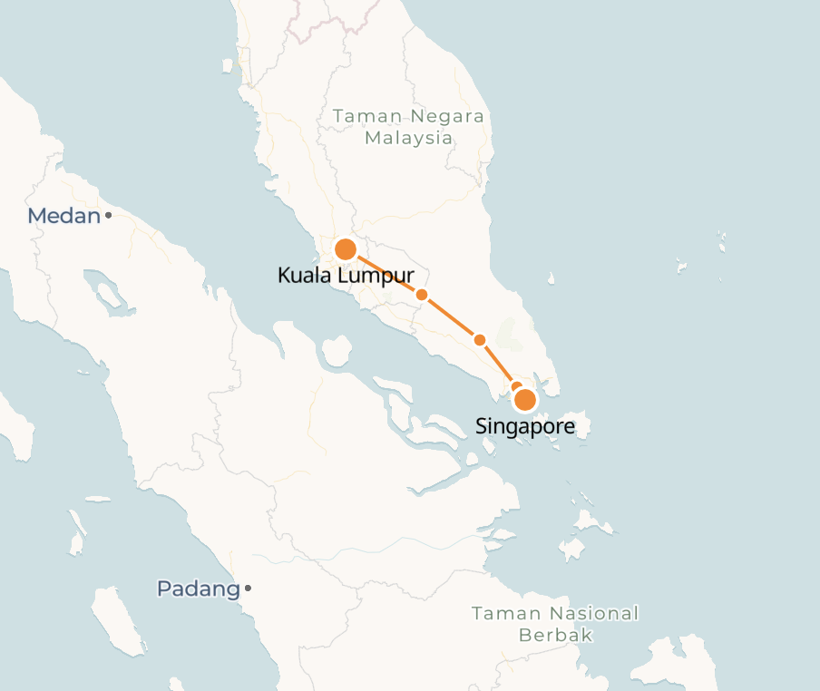 Kuala Lumpur to Singapore Train Tickets, Timetable & Map