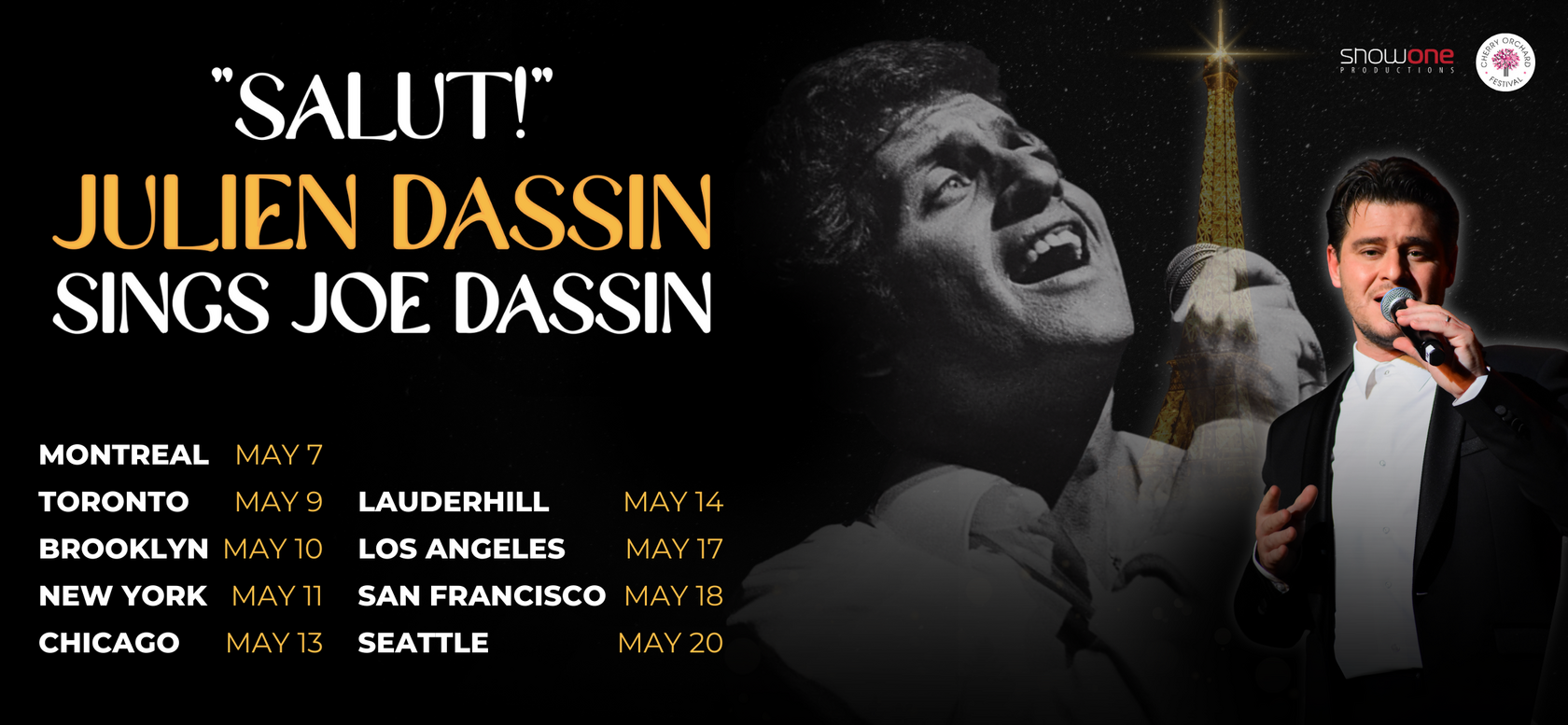 SALUT! Joe Dassin's Greatest Hits performed by Julien Dassin — May 2025