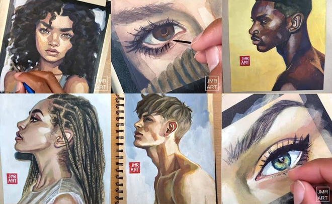 Modern Portraits in 3 techniques!