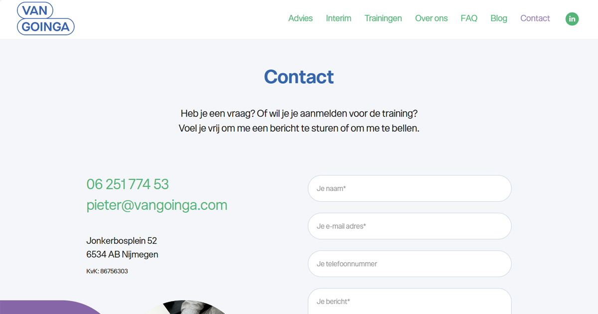 Contactgegevens | Van Goinga