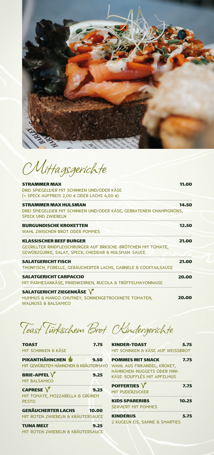 Menukaart | Hulsman Grand Café & Hotel