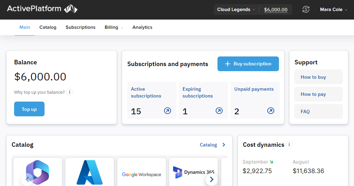 ActivePlatform's new Customer Control Panel