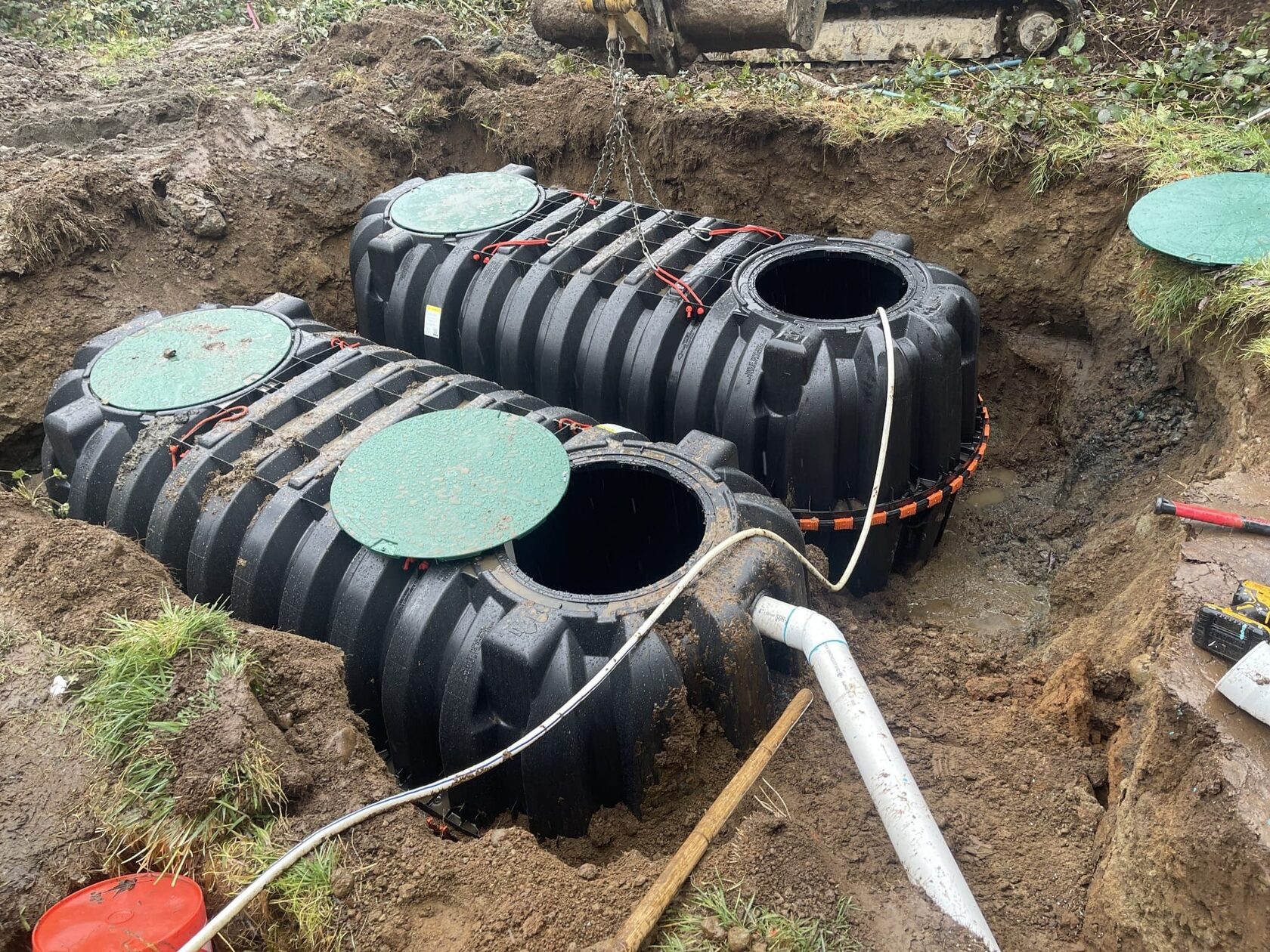 Troubleshooting of a Two-Compartment Septic Tank - Our Projects Septic ...