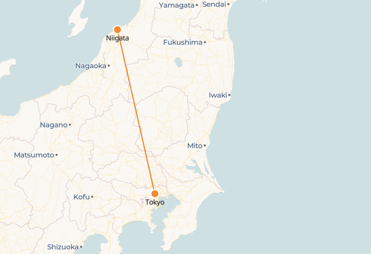 Tokyo to Niigata Bullet Train: Shinkansen Tickets