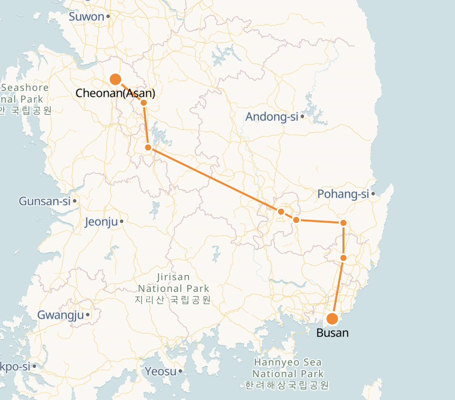 Busan to Cheonan Train - Tickets, Schedule & Map