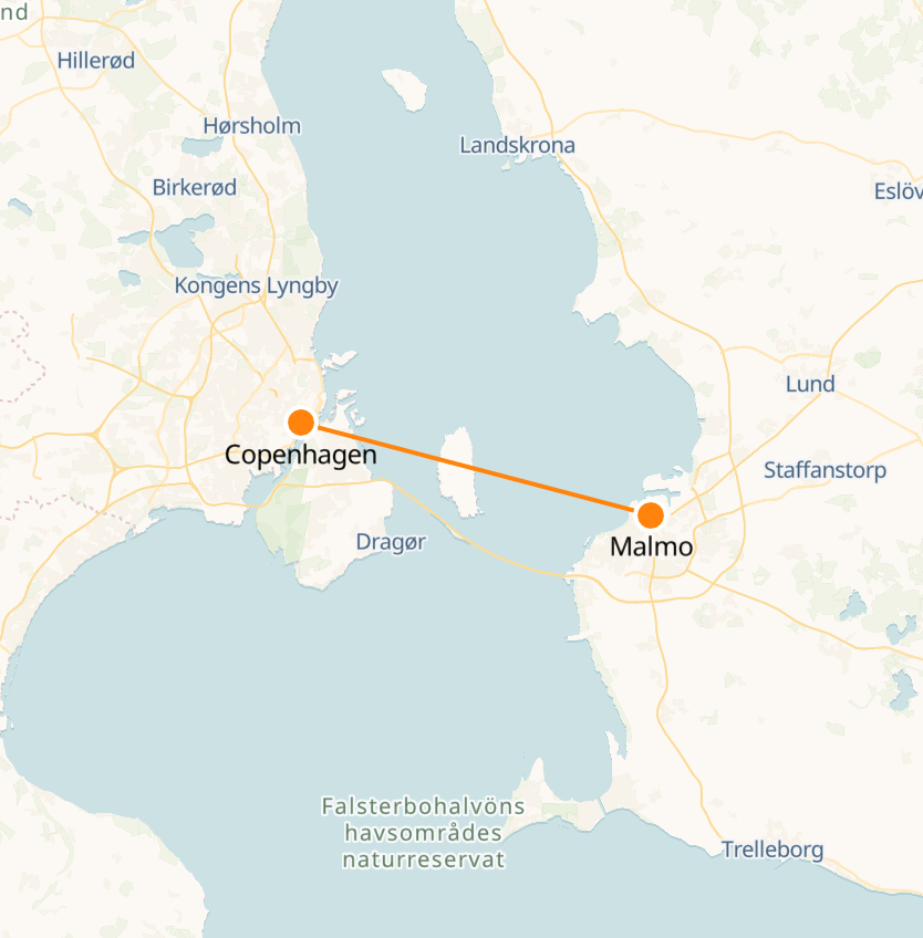 Trains et billets entre Copenhague et Malmö - Trains Suédois