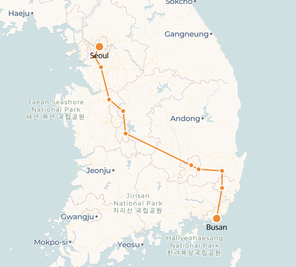 Seoul to Busan Train Ticket Prices, Schedule & Map