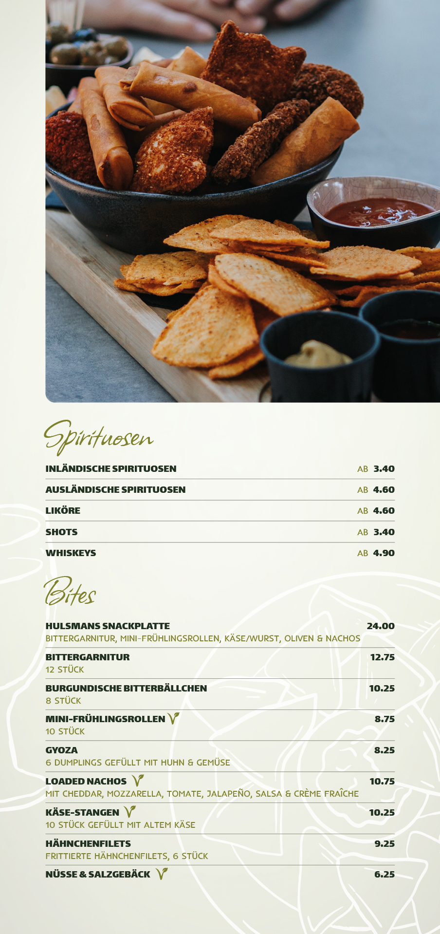 Menukaart | Hulsman Grand Café & Hotel