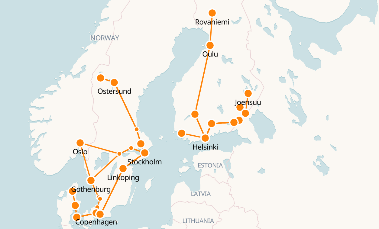 InterCity VR Train | Tickets & Map - SCANDIC TRAINS