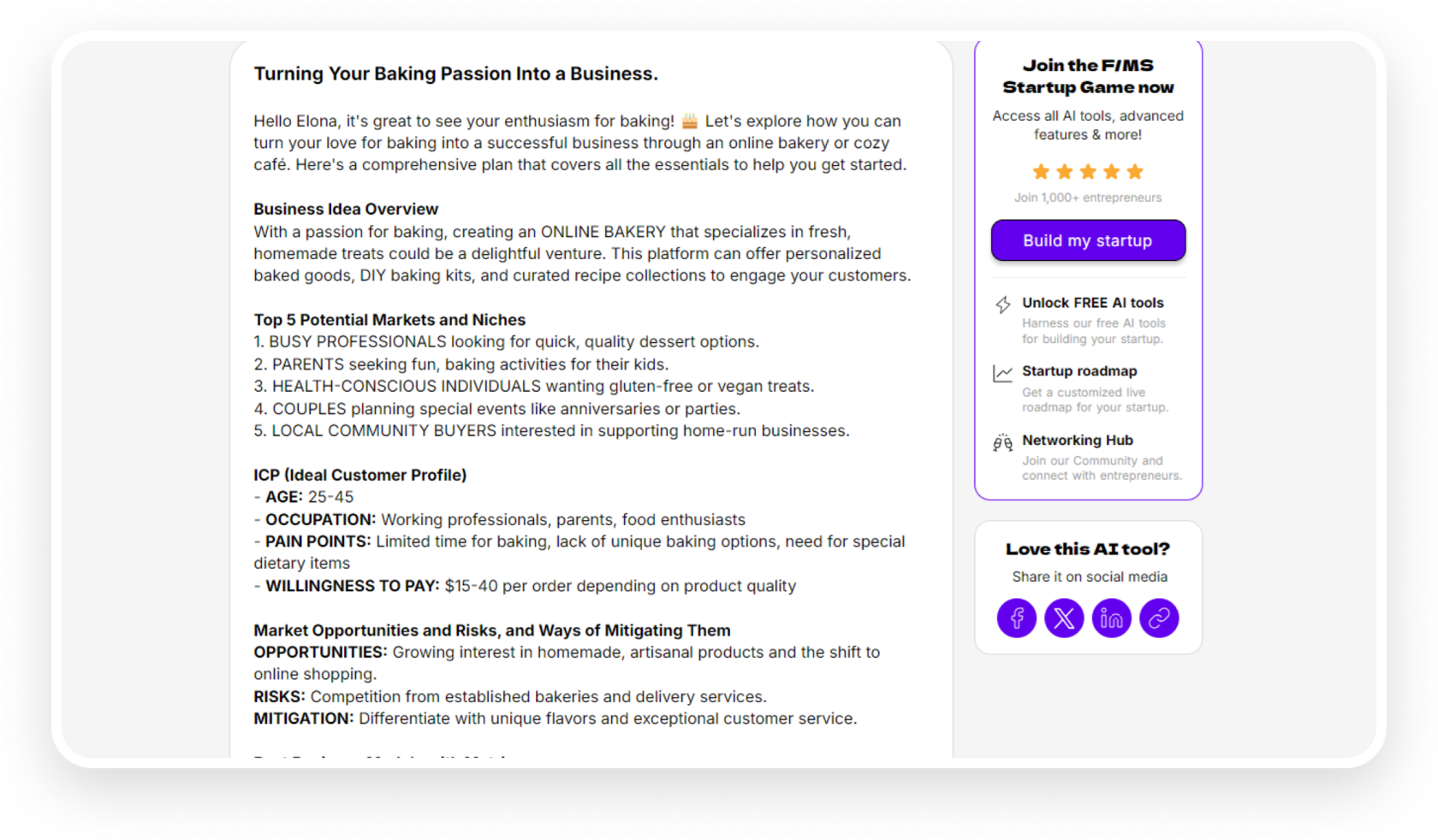 Business Ideas Bootstrapping Tool