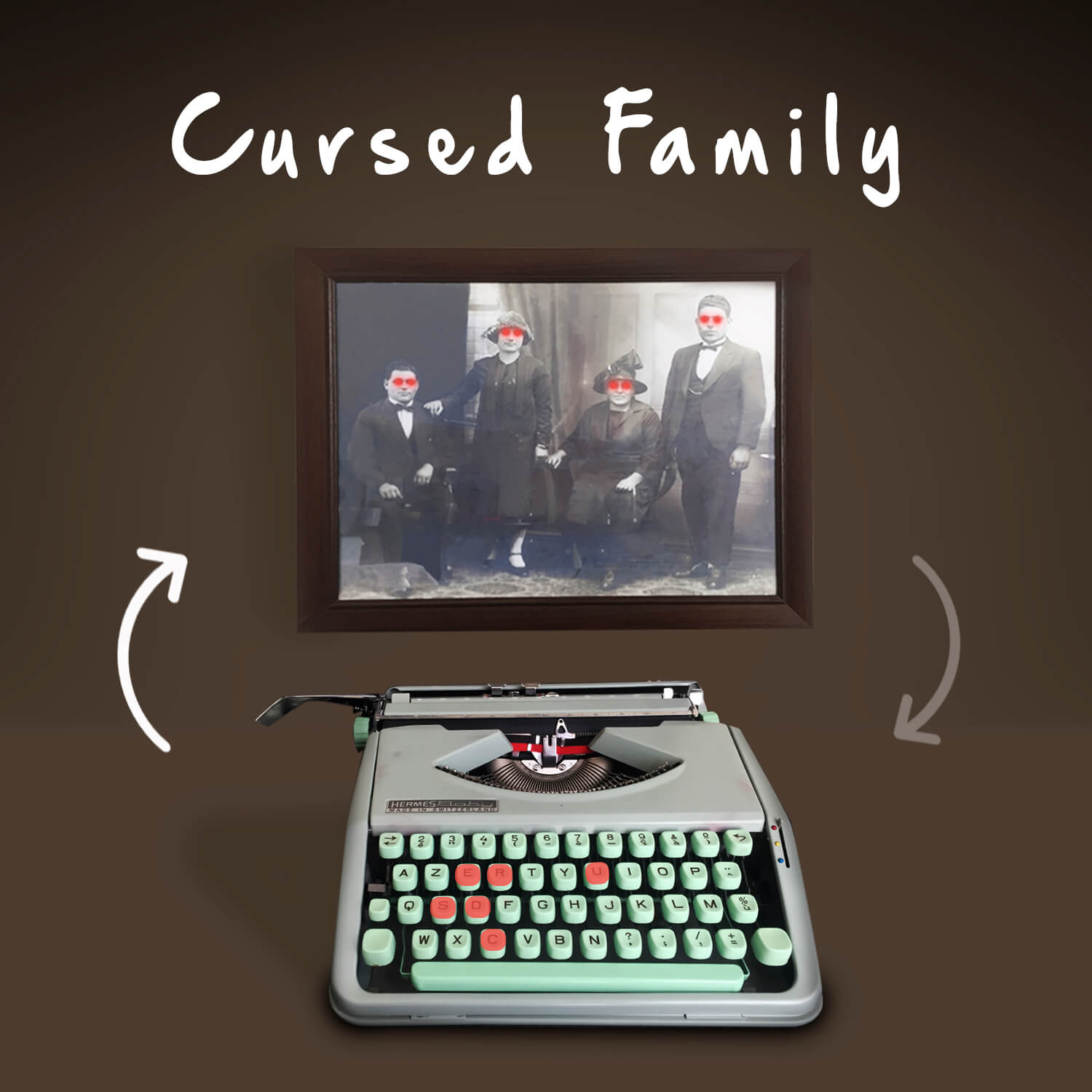 Electronic prop for escape room cursed family typewriter. Escape room props