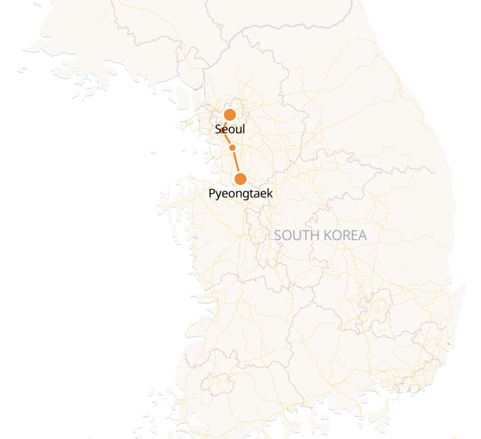 KTX Train Schedule | From Seoul to Pyeongtaek - KTX High Speed Trains