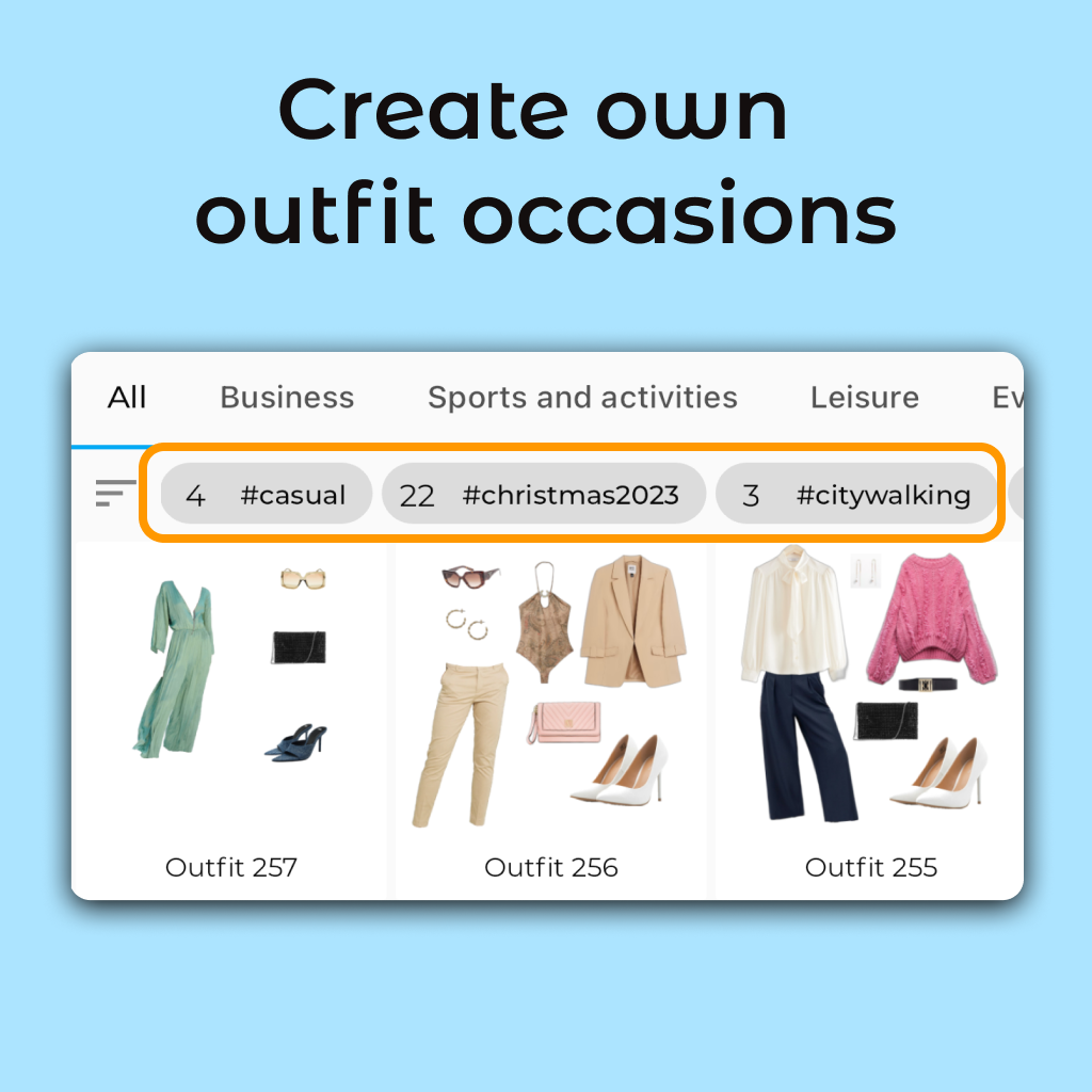 Create your own outfit occasions