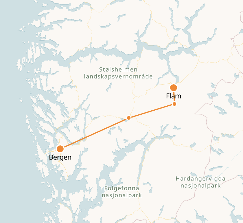 Bergen to Flam Train Tickets Cost, Map & Timetable - SCANDIC TRAINS