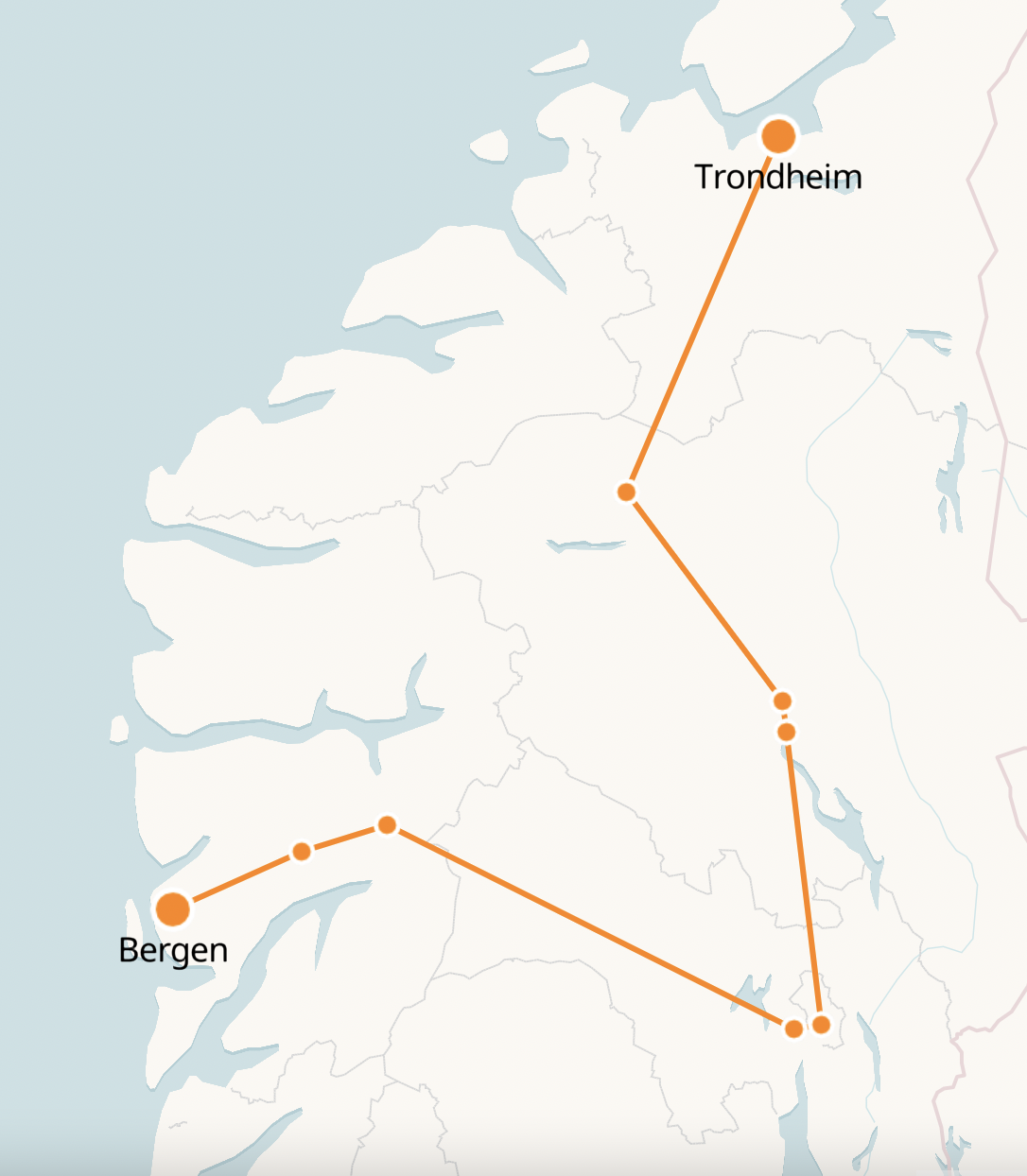 Trondheim to Bergen by Train | Tickets Online