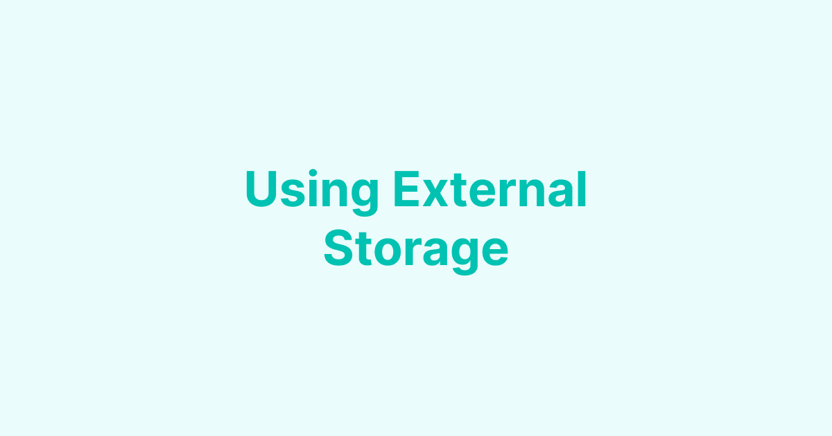 Using External Storage