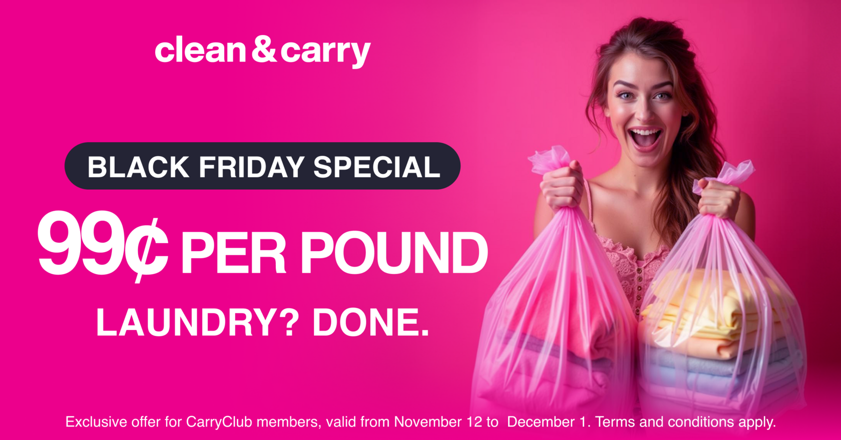 Clean & Carry | Same-day pickup and delivery laundry service