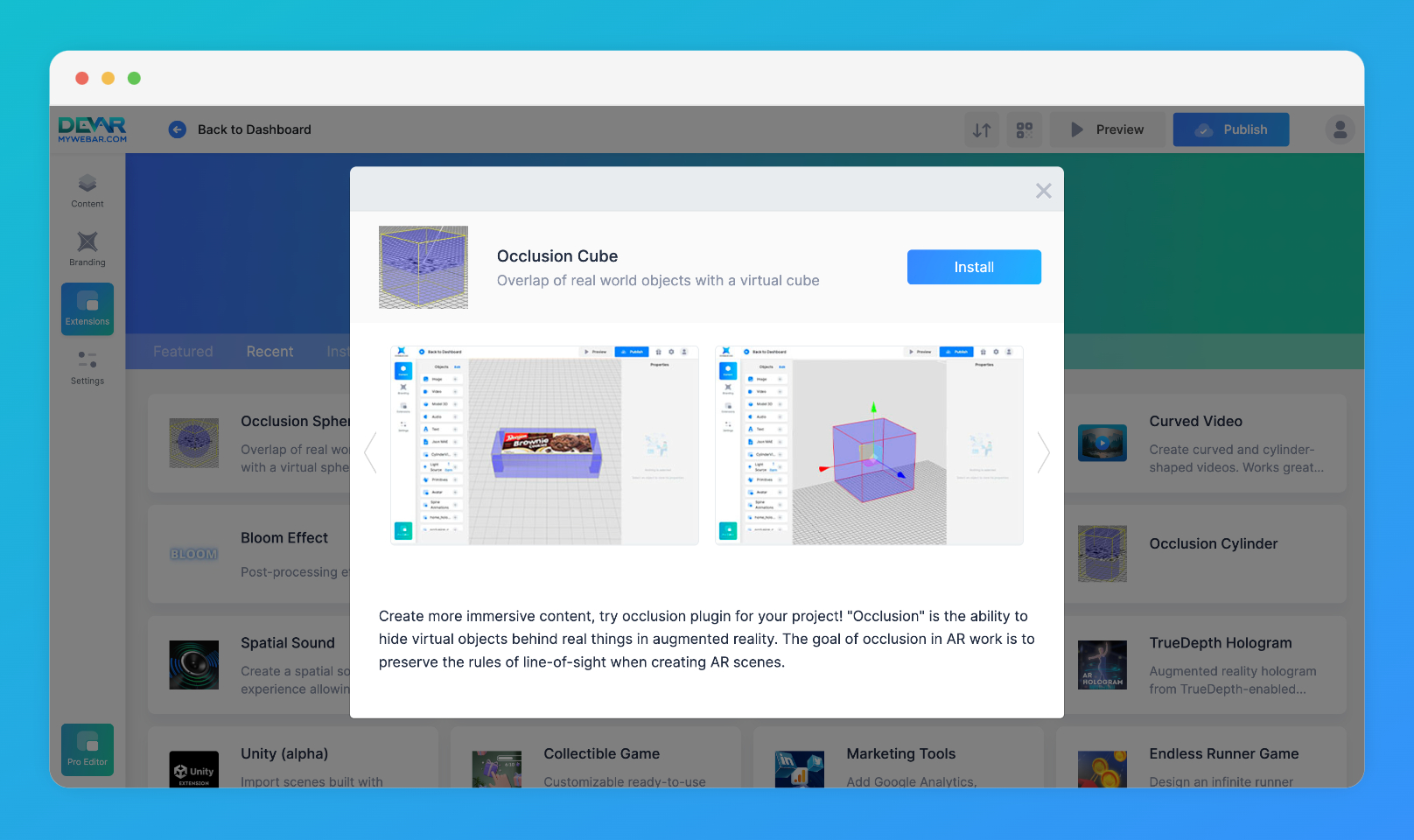Designing an Augmented Reality Portal
