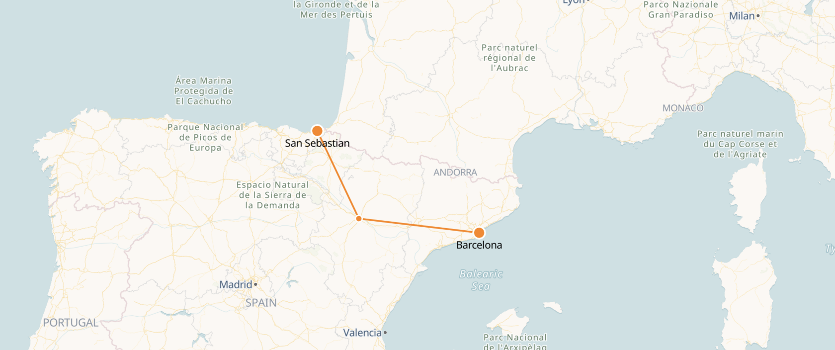 San Sebastian to Barcelona Train Tickets & Schedule - Spanish Trains