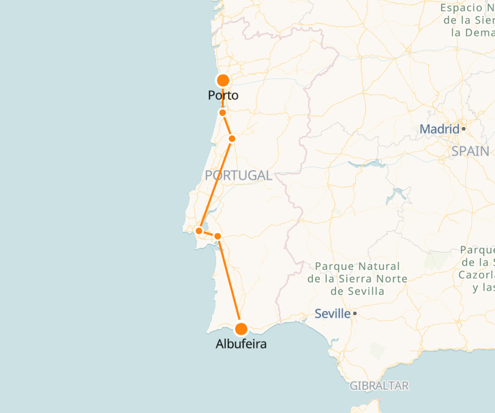 Porto to Albufeira Alfa Pendular Train | Schedule & Tickets